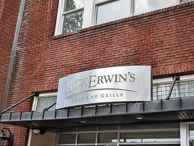 The classic brick façade with elegant signage promises what every great steakhouse should: a memorable meal without unnecessary flash or pretension.