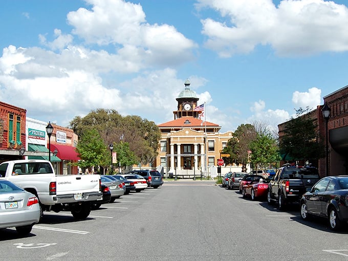 Downtown Inverness showcases its historic courthouse with a clock tower that could make Big Ben blush with envy.