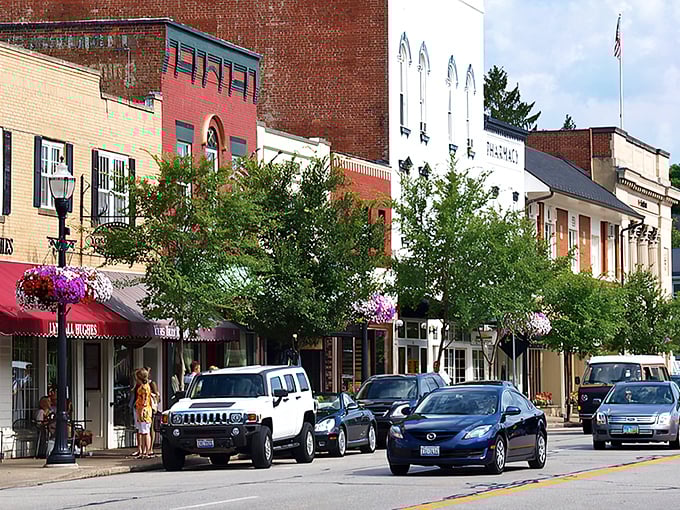 Main Street magic! Chagrin Falls' historic downtown looks like it was plucked from a Hallmark movie, complete with colorful storefronts and that small-town charm we all secretly crave.