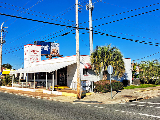 The unassuming exterior of Coffee Cup Restaurant stands as Pensacola's breakfast fortress, where morning magic has been happening since long before Instagram food pics were a thing.
