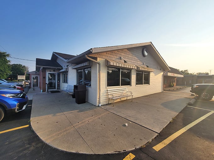 The unassuming exterior of Nutcracker Family Restaurant stands like a culinary lighthouse in Pataskala, beckoning hungry travelers with promises of comfort food paradise.