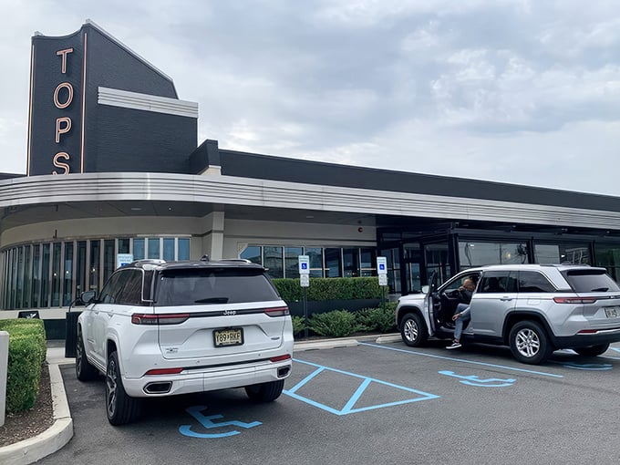 The classic American diner gets a contemporary makeover at Tops, where the parking lot is often as packed as the plates that emerge from its legendary kitchen.