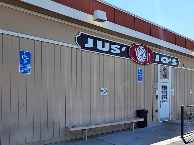 The sign says it all – no fancy frills needed when what's waiting inside is this good. Like finding the secret entrance to flavor paradise.