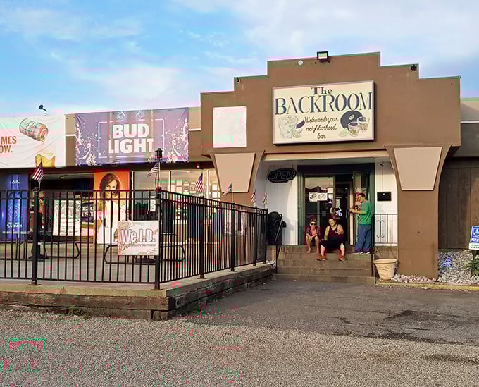 "Welcome to flavor town!" The inviting entrance of The Backroom promises an authentic local experience that chain restaurants can only dream about.
