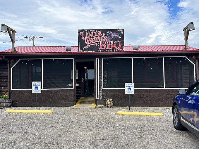 The unassuming exterior of Uncle Beth's BBQ proves once again that the best smoke signals don't come from fancy facades but from what's cooking inside.