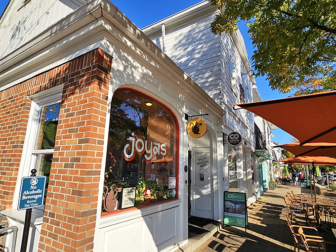 The unassuming storefront that houses culinary greatness. Like finding a Picasso at a yard sale, Joya's monkey logo signals you've discovered something special.
