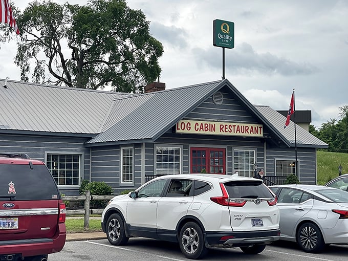 Those iconic red doors aren't just an entrance—they're a portal to comfort food nirvana in Hurricane Mills.