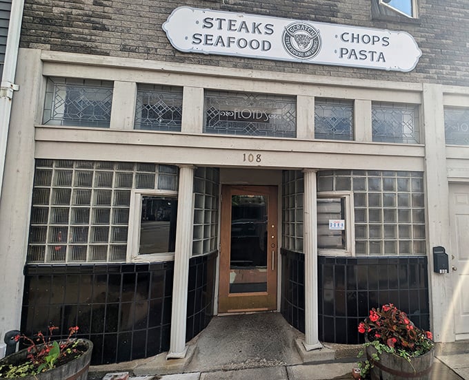 The classic brick façade with its vintage signage feels like stepping into a time when restaurants cared more about what's on your plate than on your Instagram. Pure steakhouse authenticity awaits.