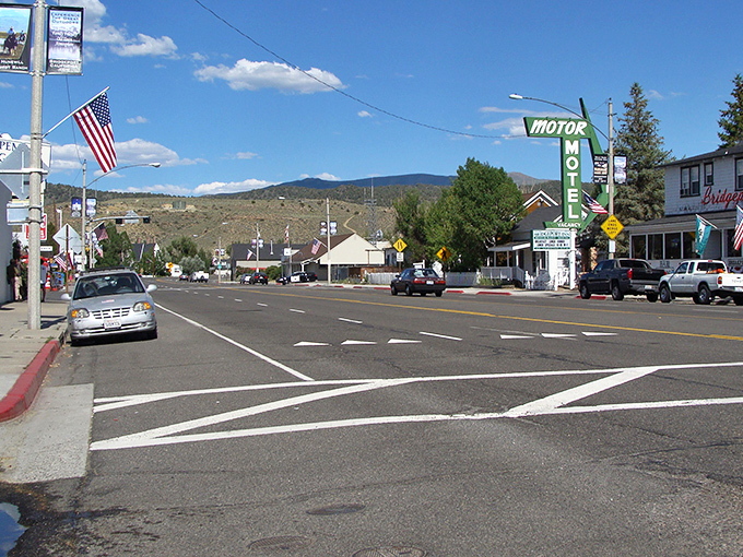 Main Street Bridgeport feels cinematic, with rugged facades and a mountain backdrop more stunning than any screensaver.