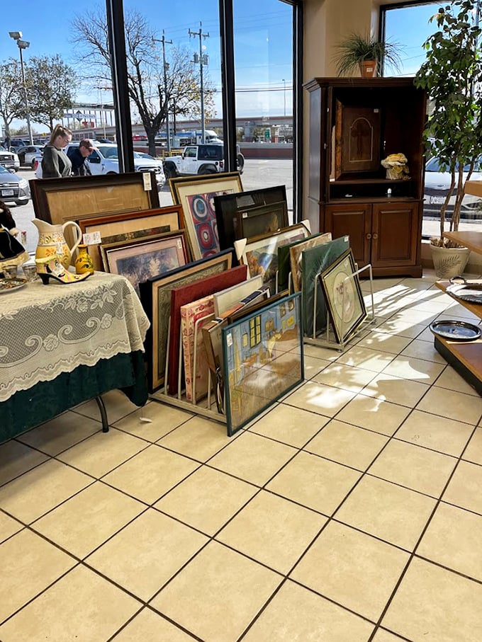 Art that's already framed and ready for your walls. Someone's discarded landscape is your living room's new conversation starter.