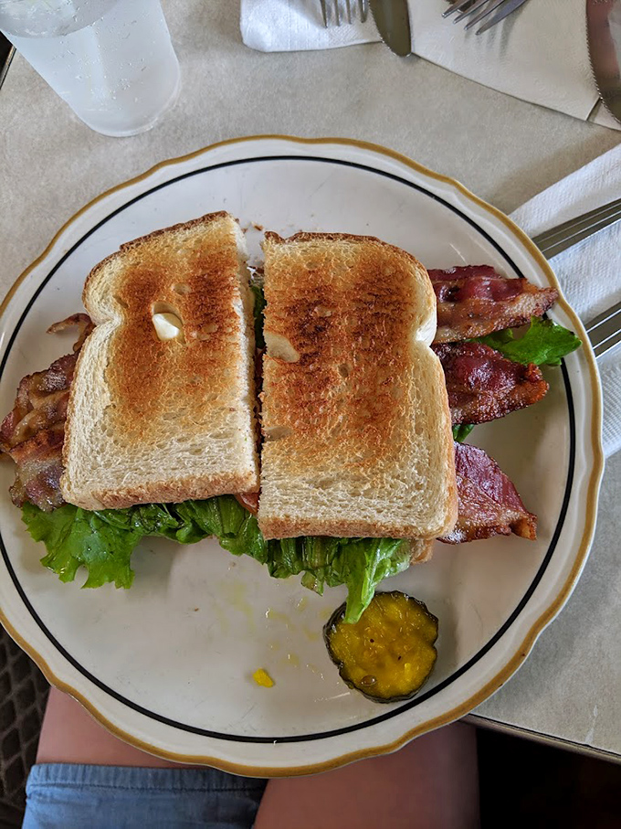 The BLT that reminds you why these three letters became famous – bacon, lettuce, tomato in perfect diner harmony.