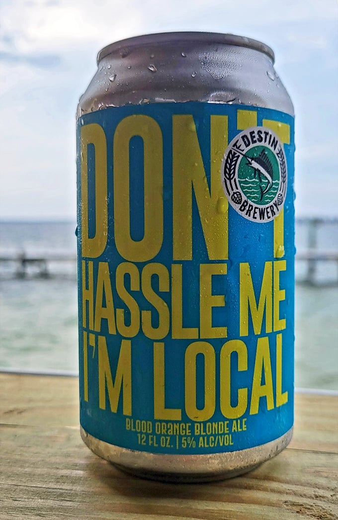 Don't Hassle Me I'm Local—both a beer and a life philosophy worth adopting when you're sitting dockside with emerald waters stretching to the horizon.