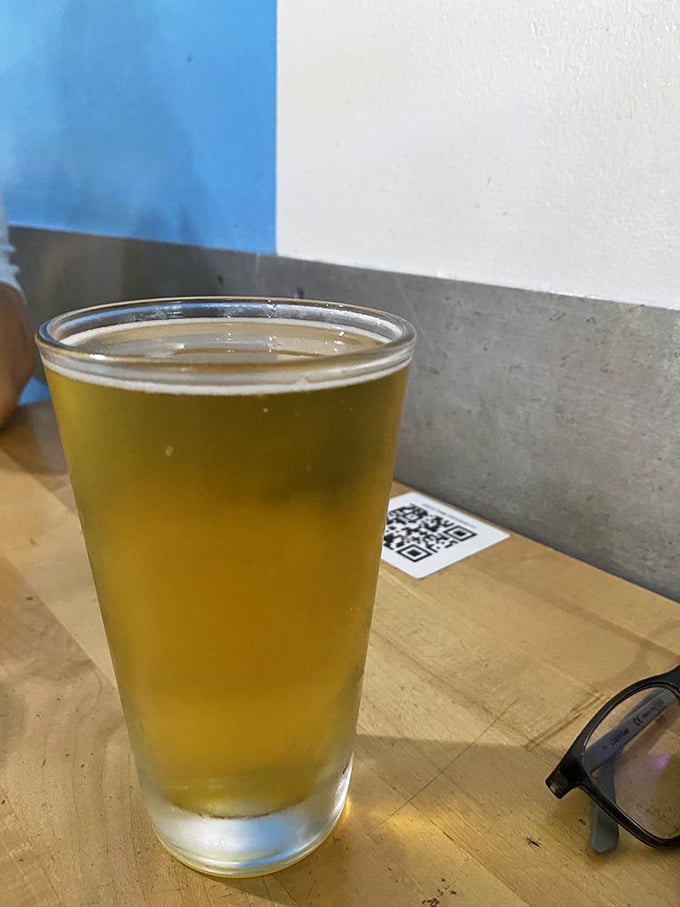 A cold beer – because sometimes the perfect accompaniment to world-class seafood is something simple that doesn't try to steal the spotlight.