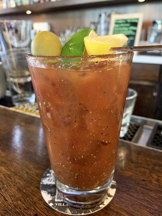 A Bloody Mary that's practically a meal in itself. Garnished with citrus and spice, it's the weekend warrior's breakfast of champions.