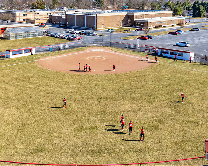 Bucyrus High School's baseball field—where Friday night lights still matter and the hotdogs don't require a small loan to purchase.