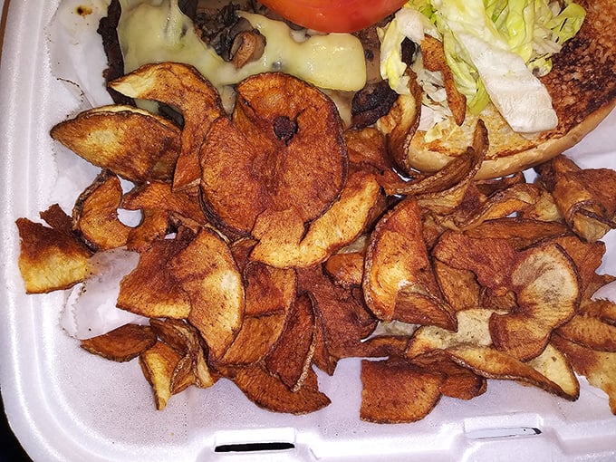 House-made chips that shatter with each bite – the perfect sidekick to any sandwich. Crispy, salty satisfaction that puts bagged chips to shame.