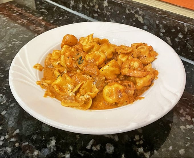 Cajun Seafood Sachette brings New Orleans flair to Italian tradition – a delicious cultural exchange on every forkful.
