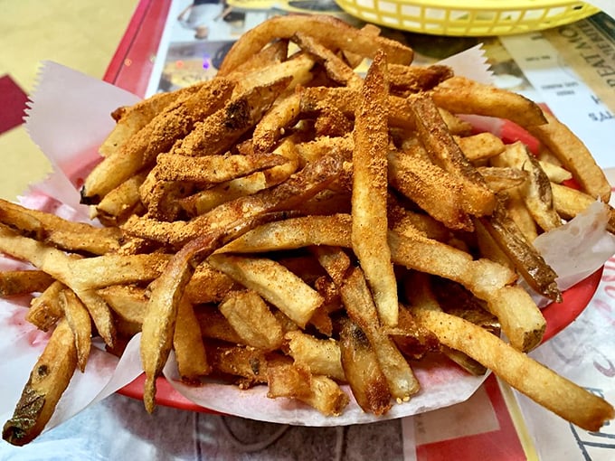 These aren't just fries—they're golden wands of potato perfection dusted with cajun magic. Crispy outside, fluffy inside, completely addictive all around.