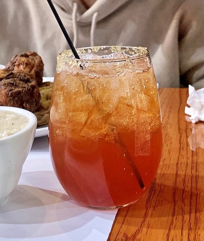 The Carolina Sunrise Mimosa – because sometimes breakfast needs a little sunshine in liquid form.