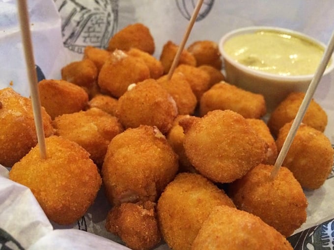 These golden cheese balls aren't just appetizers, they're little spheres of happiness that make waiting for your entrée a pleasure.