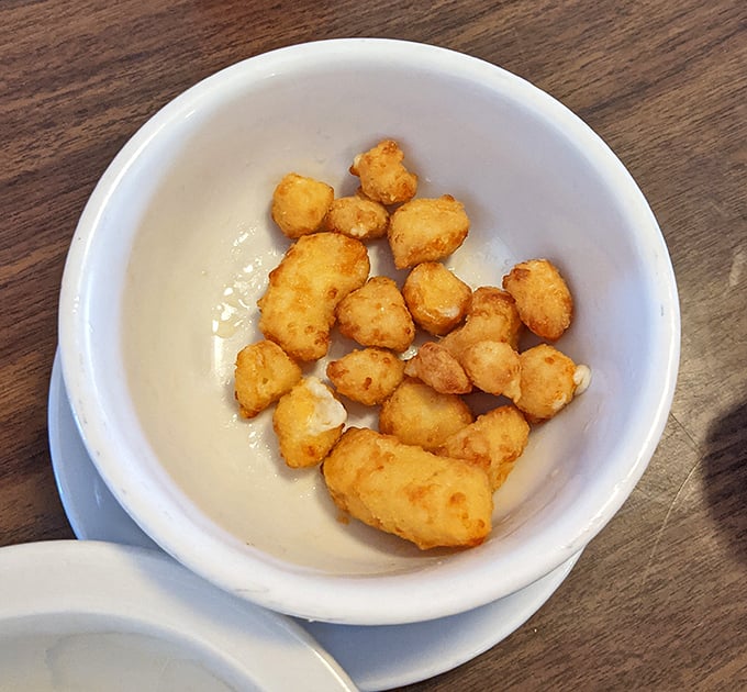 Cheese curds swimming in a pool of ranch—Wisconsin's version of caviar, only more democratic and infinitely more satisfying.