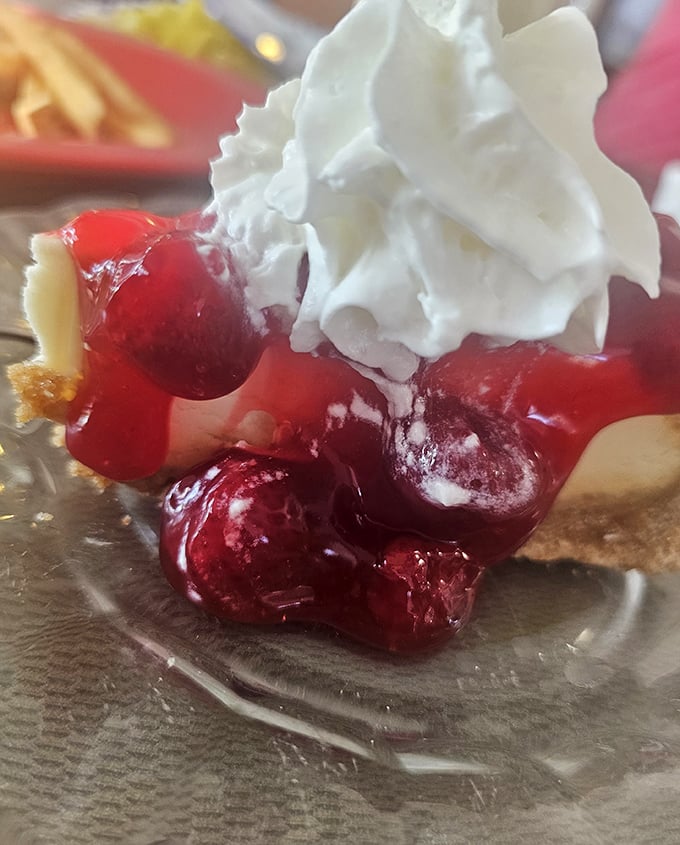 Cherry pie with whipped cream—the sweet finale to a seafood symphony. Sometimes the classics endure because they're simply unbeatable.