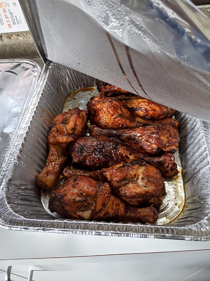 Chicken drummies that prove poultry deserves its place in the BBQ pantheon. That mahogany skin is hiding meat so juicy you'll need extra napkins. 