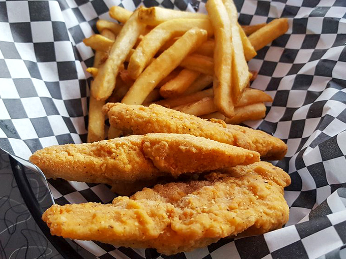 Chicken tenders that actually taste like chicken—crispy, golden armor protecting juicy meat that puts fast food imposters to shame.