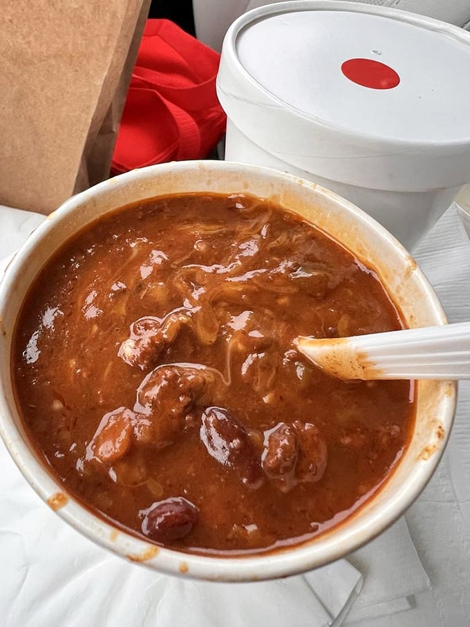 Not your average chili—this hearty bowl packs more flavor than a Hollywood blockbuster and twice the satisfaction.