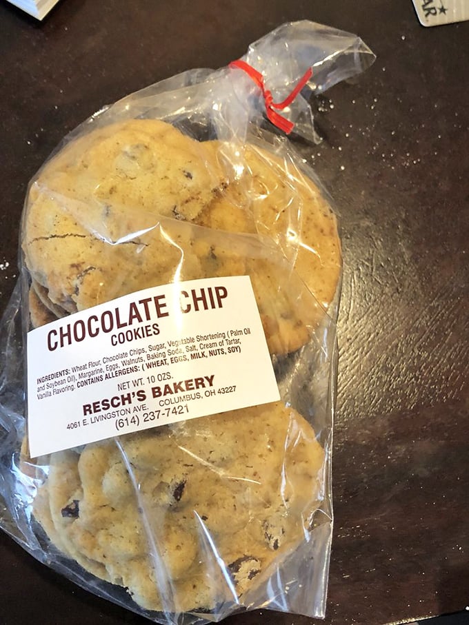 Chocolate chip cookies packaged with the confidence of someone who knows they've nailed the perfect texture. No fancy description needed.