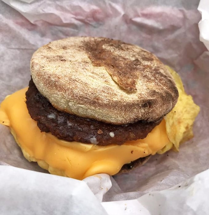 The breakfast sandwich that launched a thousand return visits. English muffin, egg, and cheese—simple perfection that needs no explanation.