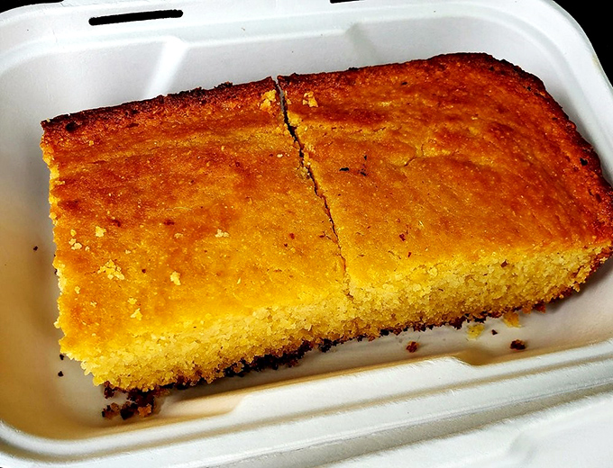 That cornbread sits there innocently, pretending it's not about to steal the show from your main course.