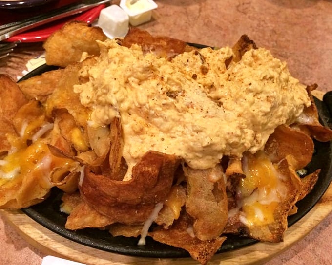 Crabby Chips—where house-made potato chips meet crab dip in a relationship that was clearly meant to be. True love at first bite!