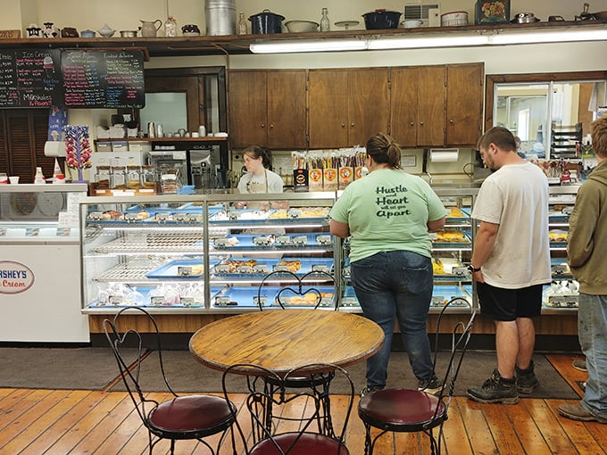 The universal language of anticipation—customers contemplating which delights will make the journey home. Some decisions are more important than others.