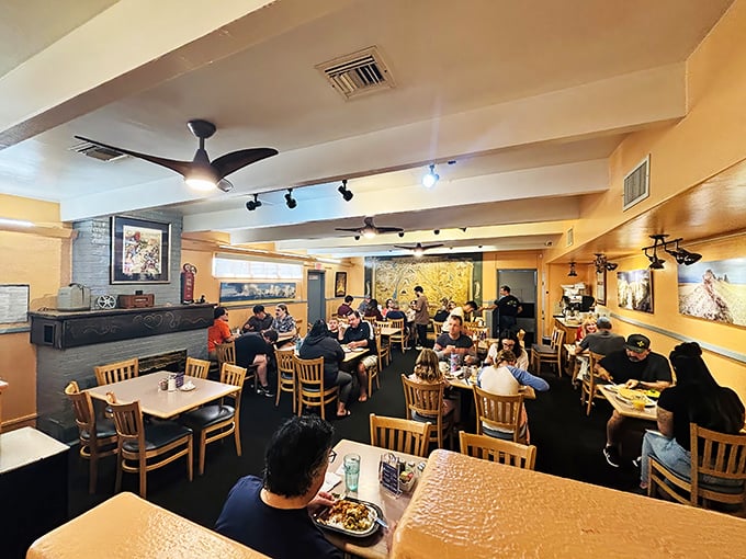 Strangers become neighbors over plates of enchiladas and sopapillas. In The Pantry, there are no tourists—only people who haven't become regulars yet.