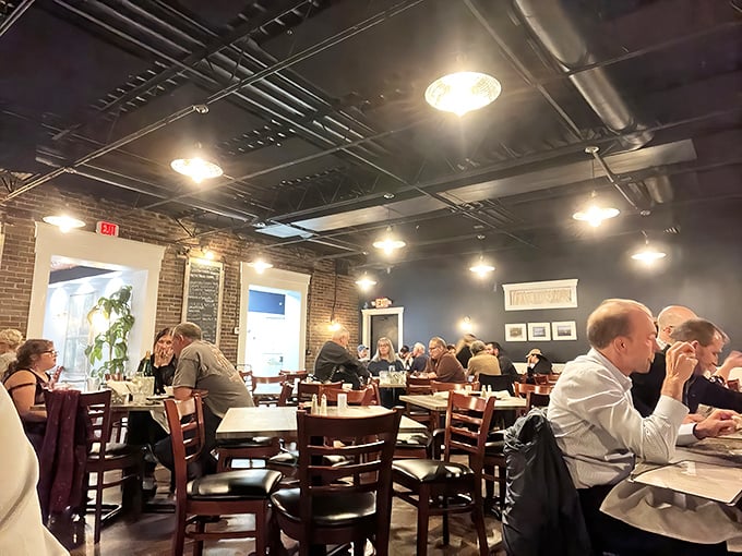 A full house is the most honest review a restaurant can get. These diners didn't drive to Ashtabula by accident—they came for the seafood.