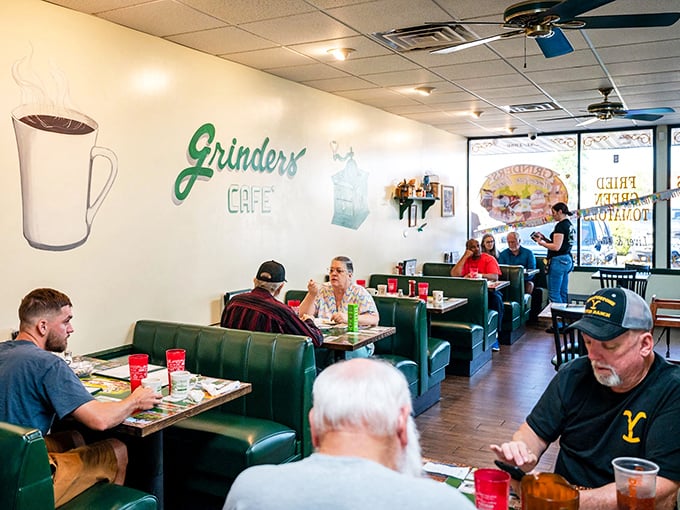 Green booths that have cradled countless conversations and coffee refills—the backdrop to Jacksonville's morning rituals for decades.
