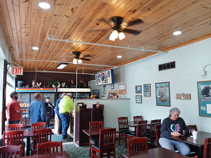 Locals know the rhythm of Miller's – place your order, find a seat, and prepare for a meal that makes Monday feel like Saturday.