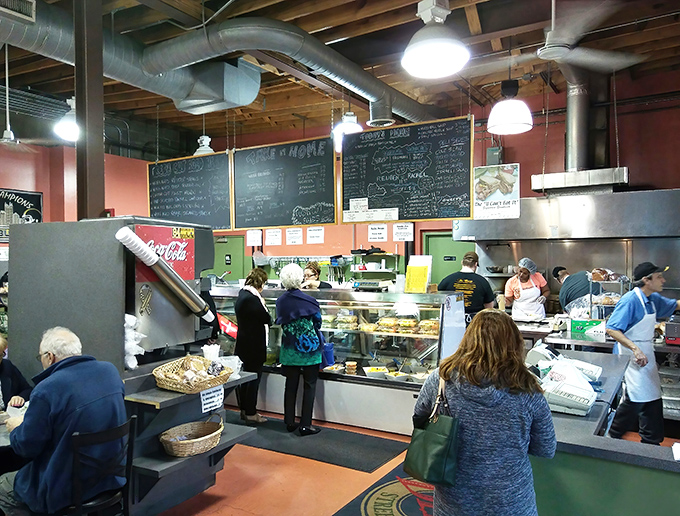 The lunch rush brings together a cross-section of Pittsburgh – from suits to hard hats, all united by exceptional sandwiches.