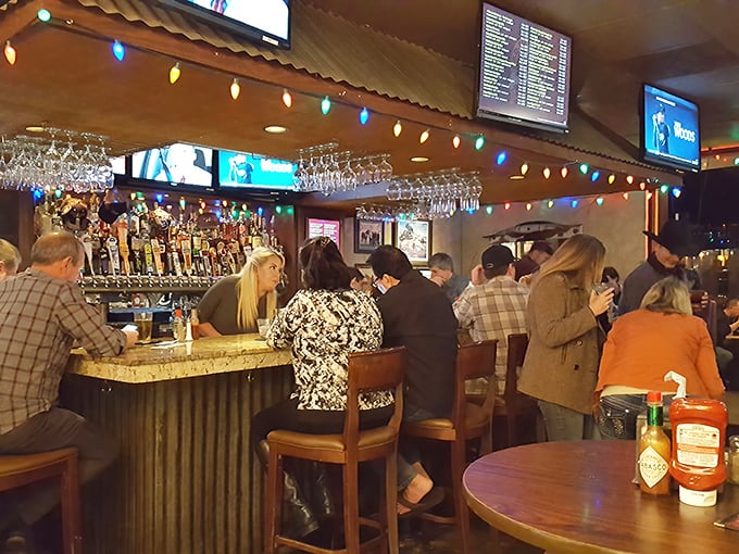The bar scene: where barbecue enthusiasts become temporary best friends. Nothing builds community like shared appreciation for smoked meats.