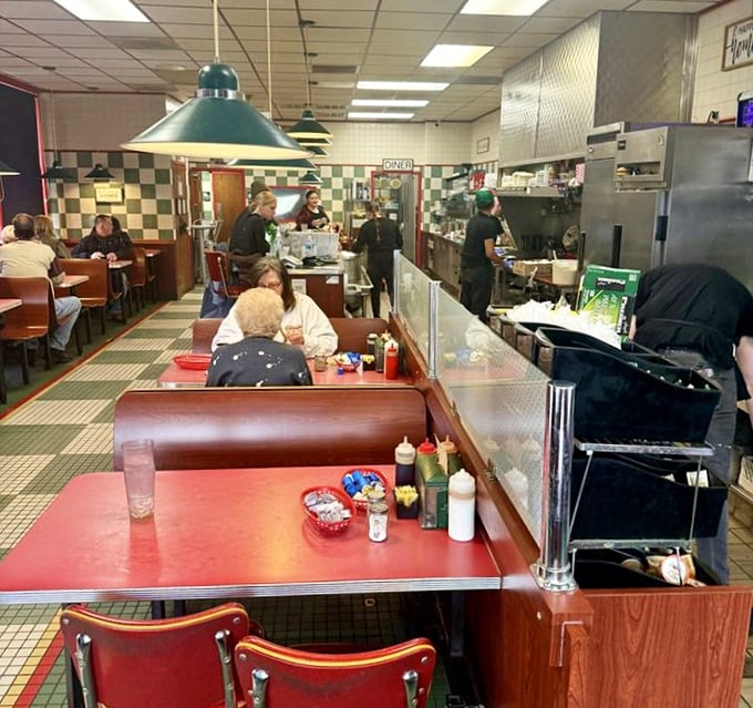 The heart of any great diner is the people—both those serving and being served. This bustling scene captures the beautiful breakfast ballet.