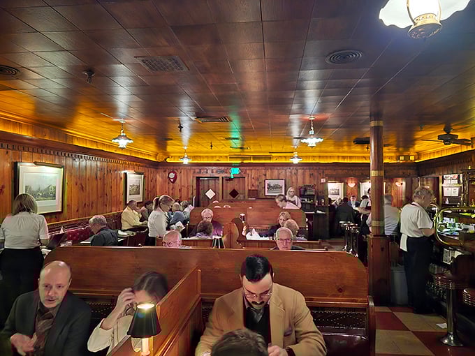 The dining room hums with the sound of actual conversation – a revolutionary concept in the age of Instagram food photography.