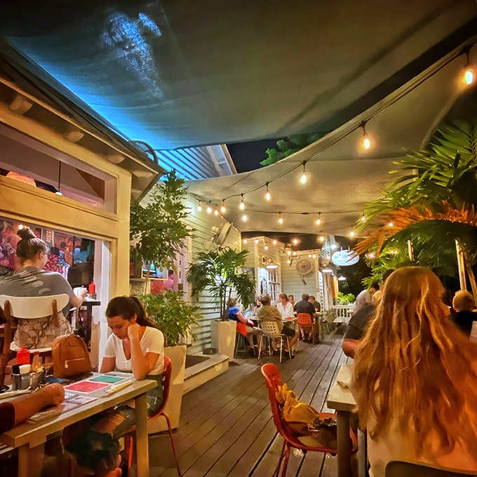 Dining al fresco under string lights is practically a Key West requirement. The evening air adds a seasoning no chef can bottle.