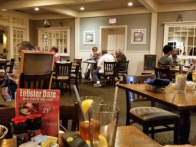 Where seafood stories are shared and memories made – notice how nobody's looking at their phones when there's lobster on the table.