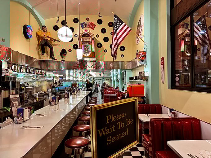 The counter and booths invite you to slide in and stay awhile. This isn't fast food—it's food worth slowing down for.