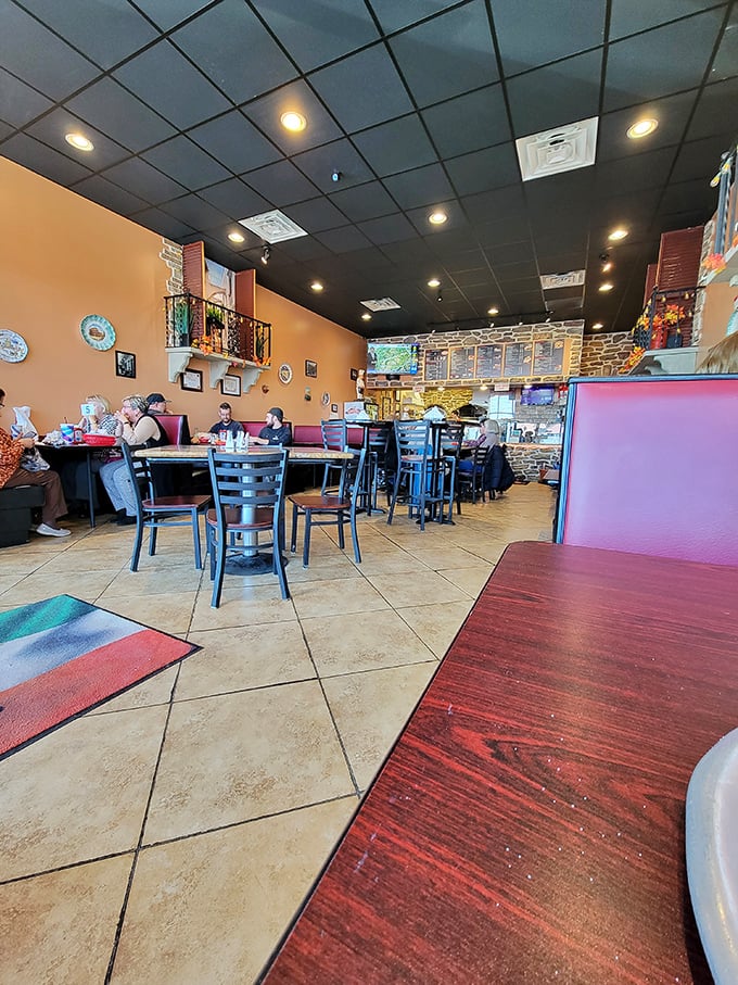 Where food stories happen—locals gathering in this unpretentious space to share meals and moments away from home.