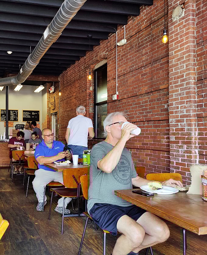 The true measure of great barbecue: strangers becoming temporary friends, united by the universal language of "mmm" and "pass the napkins, please."