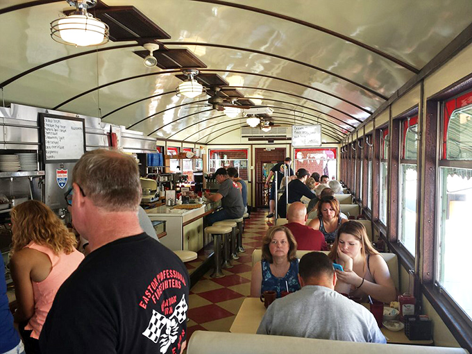 When the diner fills up, it hums with conversation and clattering plates – a symphony of small-town America that no fancy restaurant can replicate.