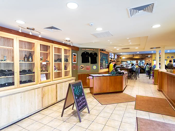 The dining area—where strangers become friends and friends become family, all united by the universal language of good food.