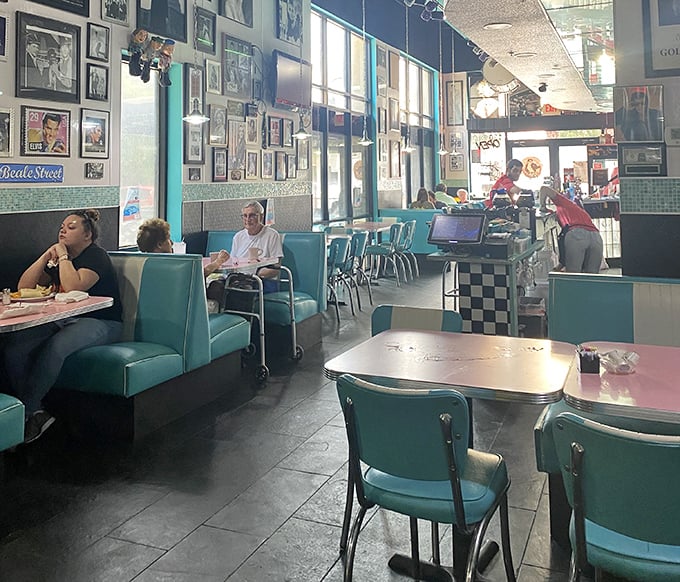 Sunlight streams through windows illuminating diners lost in conversation and comfort food—the true definition of "breakfast therapy."